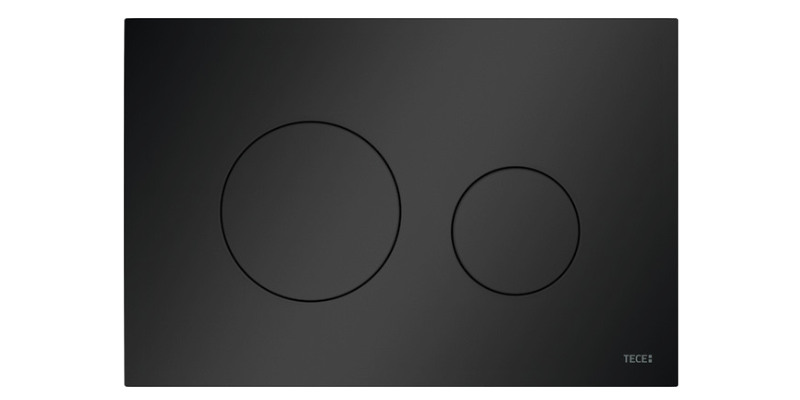 Tece TECEloop - przycisk spłukujący do WC z tworzywa, czarny matowy 9240925 | lazienkionline.pl